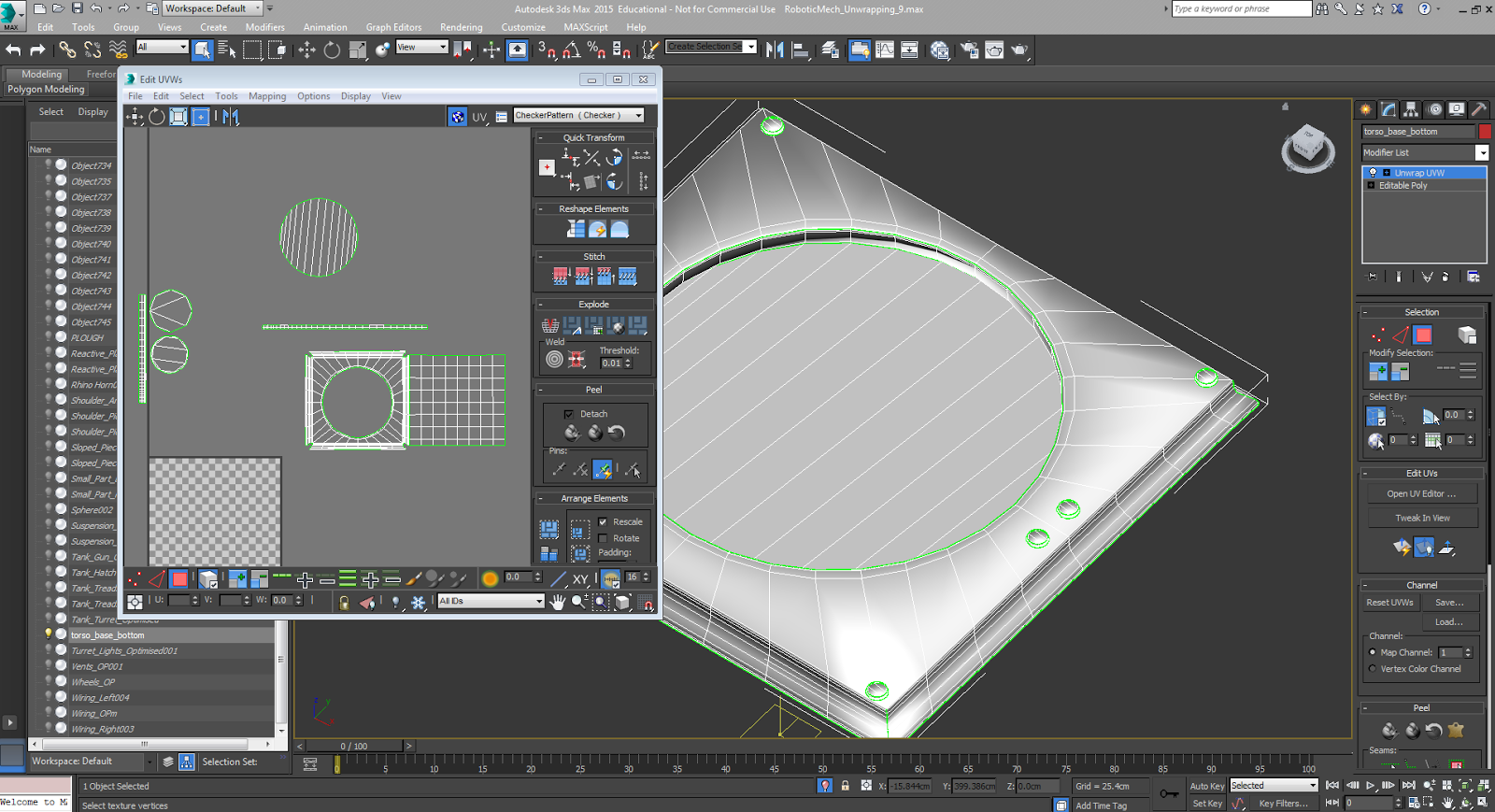 The Final Year Project Blog: Unwrapping finished and Texturing begins