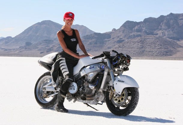 A mulher mais rápida do mundo - Leslie Porterfield - Mecânica Moto show