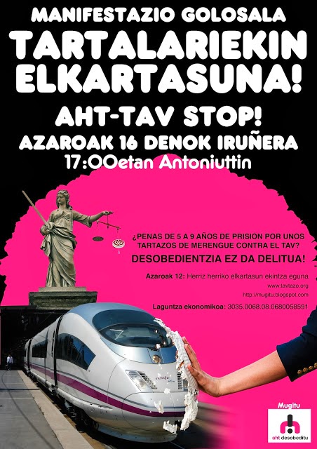 Eleak Nafarroa: AHT-TAV: Larunbatean manifa golosala. El sábado ...