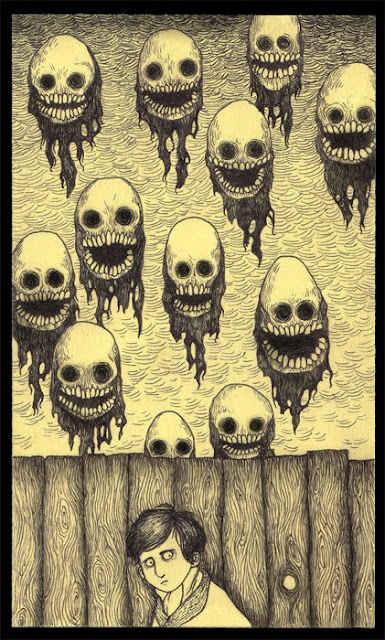 Dr. Theda's Crypt: Floating Skull-Heads...