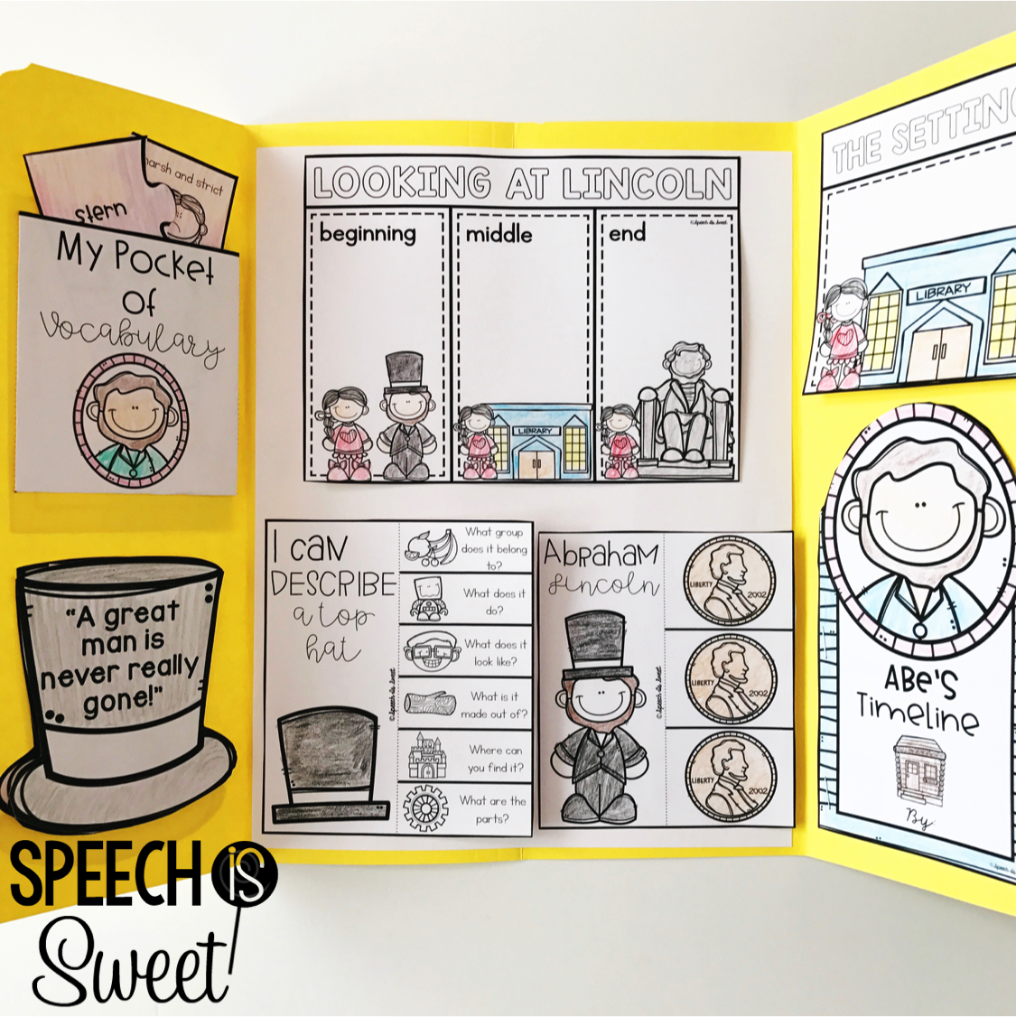 February Literature Lap Books - Speech is Sweet