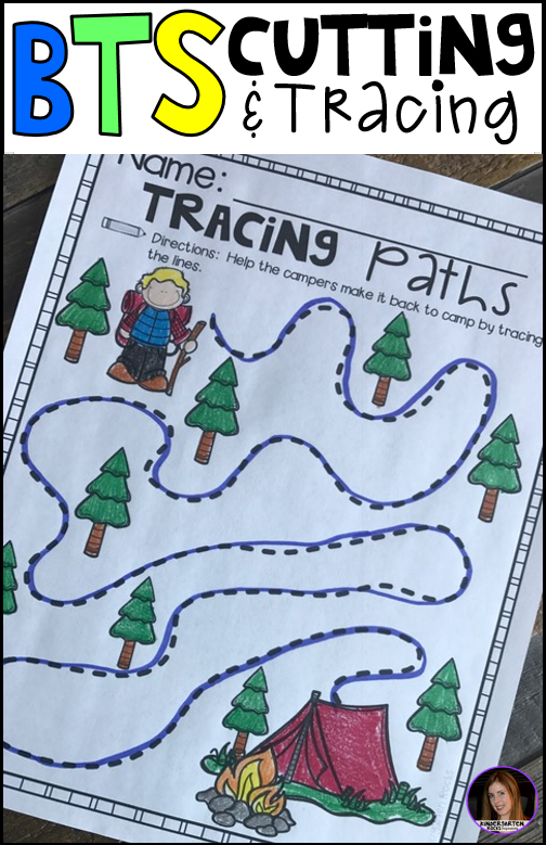 Back to School Cutting and Tracing Pages for Preschool