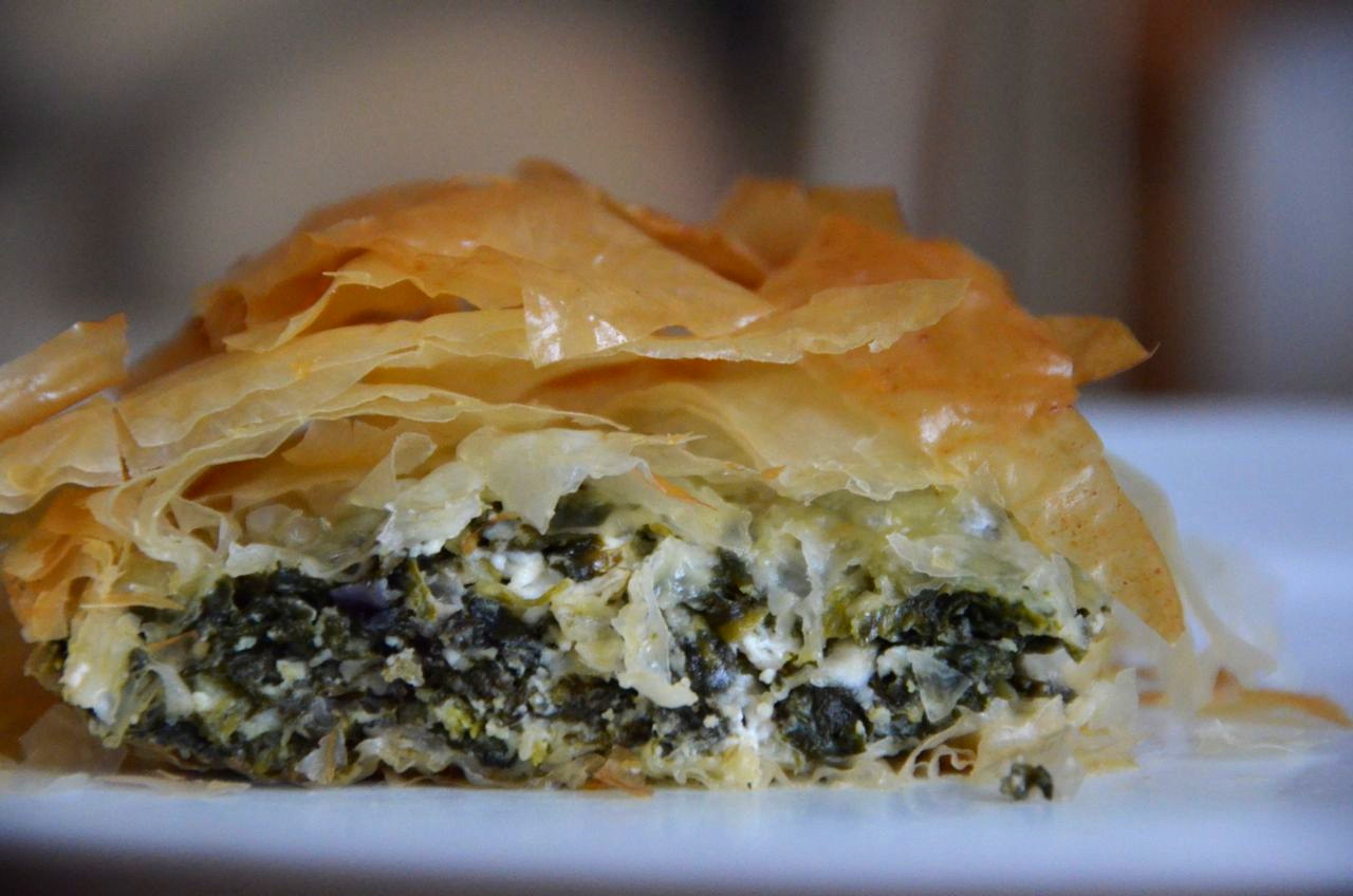 PIZZA FOR BREAKFAST: SPINACH AND FETA FILO PIE