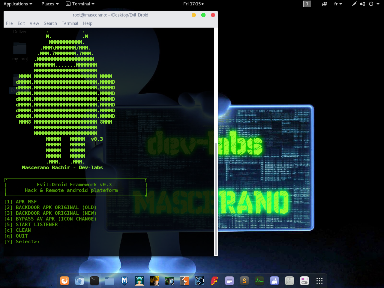 Evil-Droid - Framework to Create, Generate & Embed APK Payloads ...