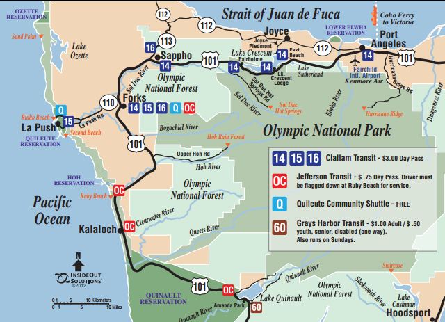 Public (Cheap) Transportation to Olympic National Park