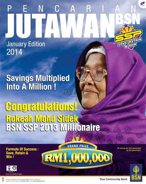 ASB Simpan Sendiri: Pemenang SSP BSN 1 JUTA Cabutan 28 Desember 2013