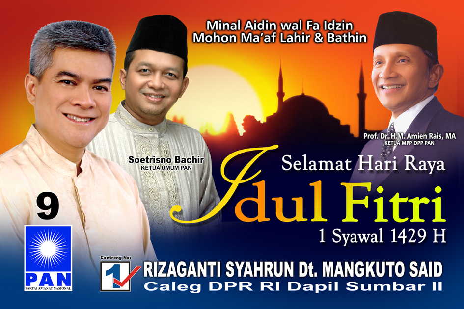 Contoh Desain Baliho Ucapan Selamat Idul Fitri Dari Rizaganti Syahrun