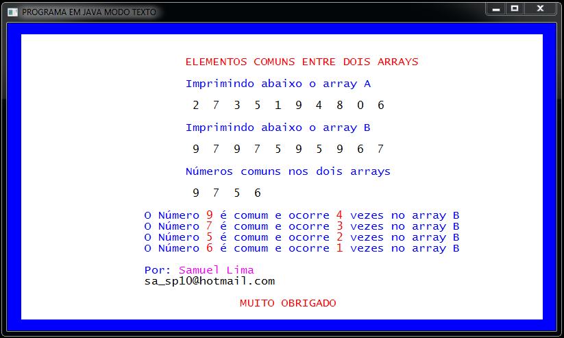Samuel Lima - Programador C/C++/Java: Elementos comuns entre dois ...