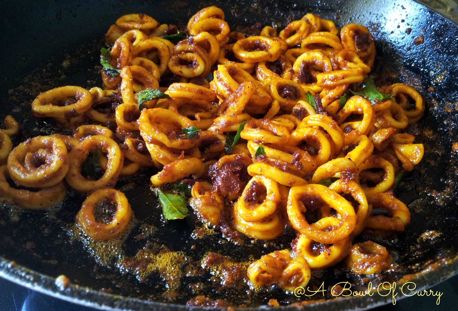 A Bowl Of Curry: Spicy Squid Masala Fry