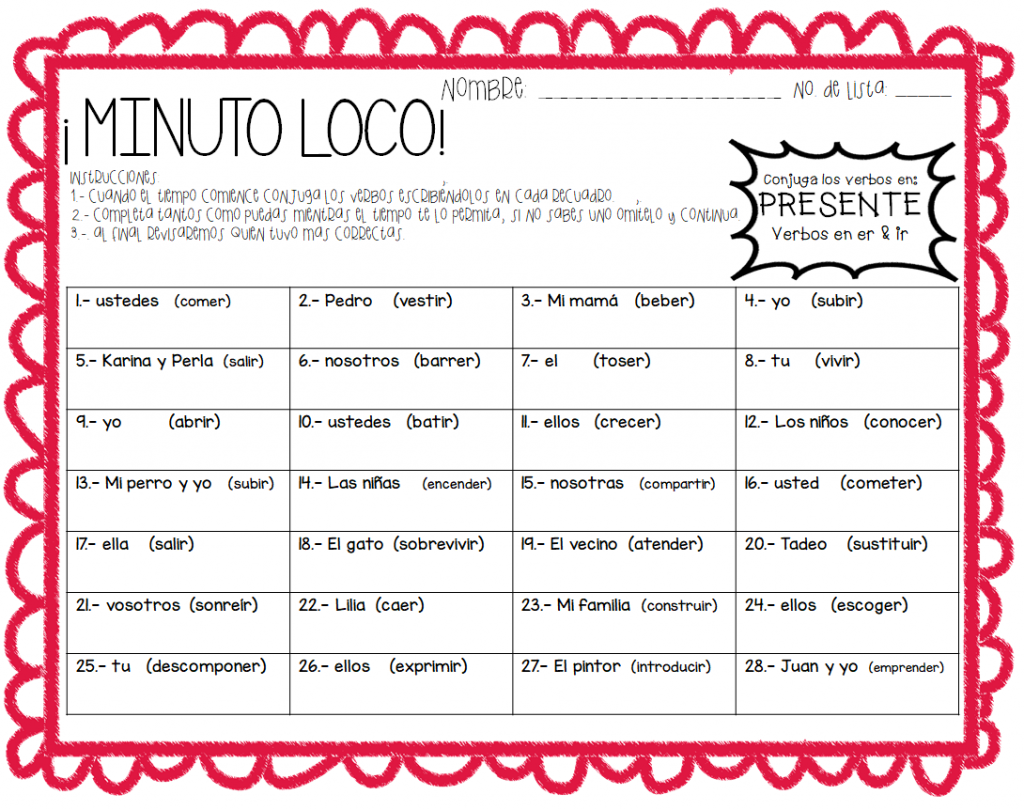 Percepción, consciencia, otredad, educación...: Juguemos con los Verbos