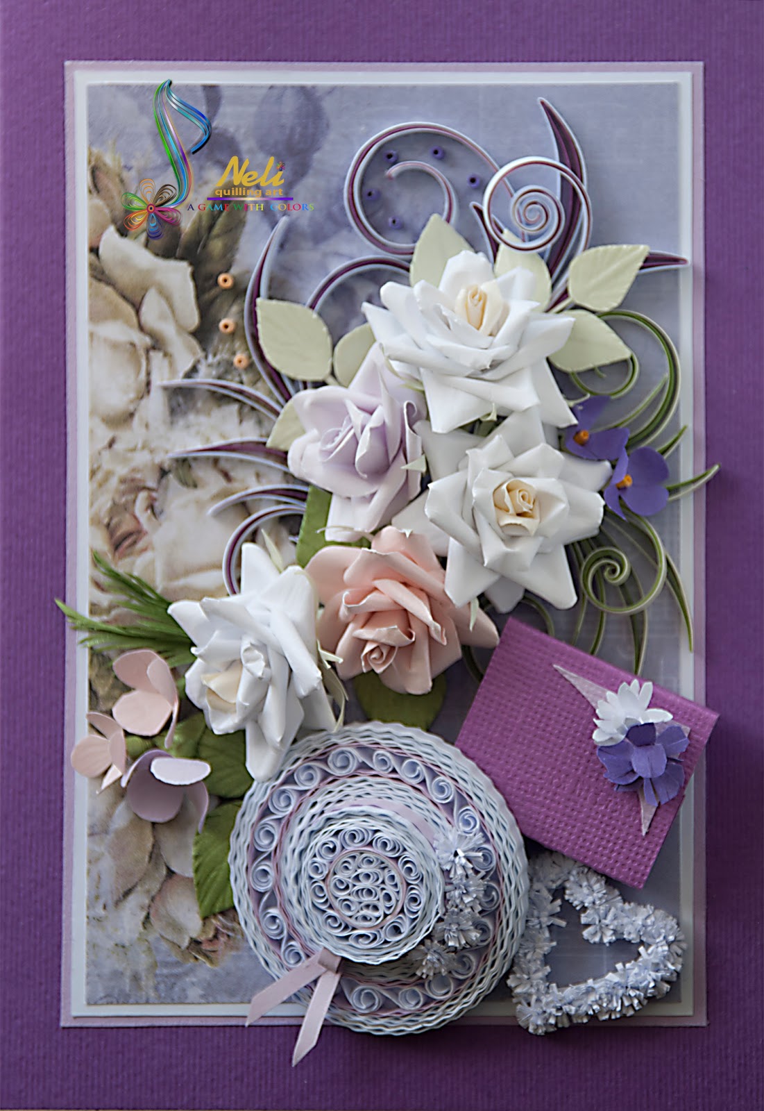 Neli Quilling Art: Quilling cards - vintage style