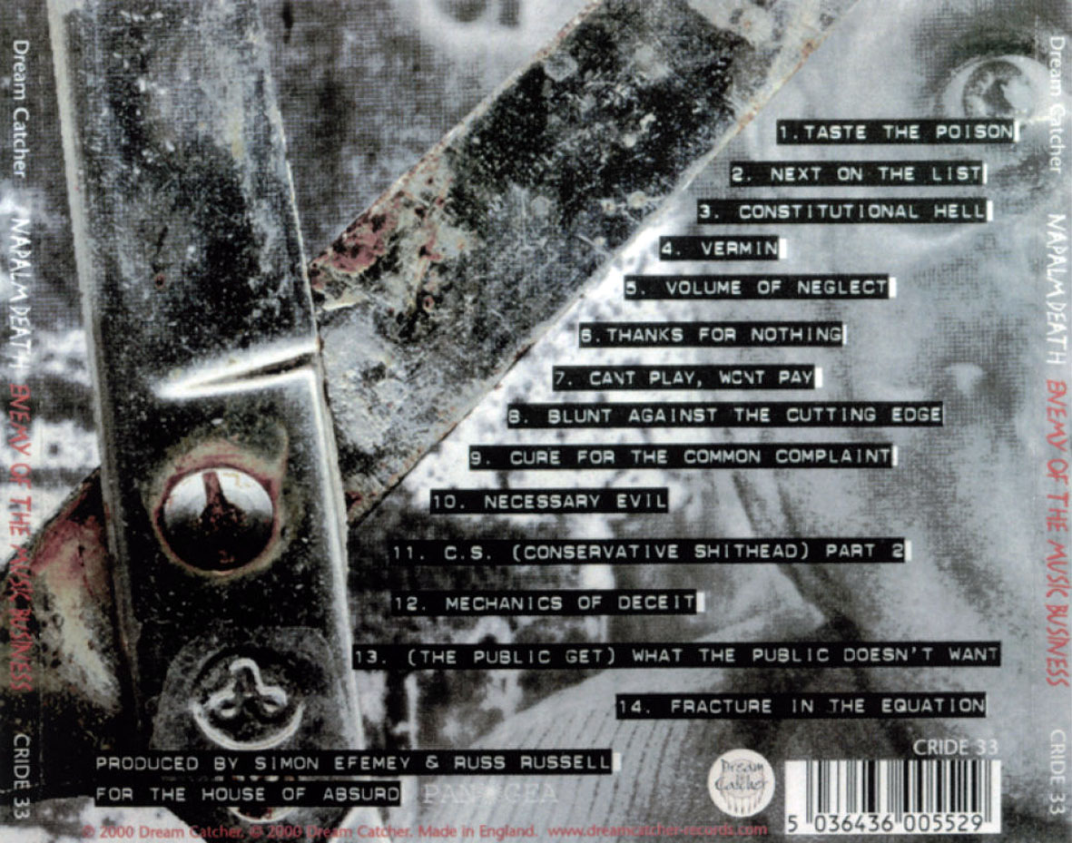 Calibre 44 Metal: Napalm Death - enemy of the music business