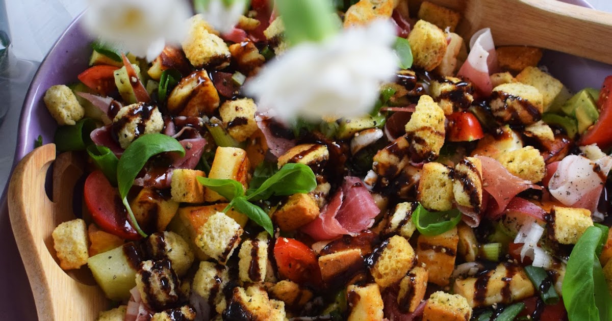 Smaskelismaskens: Matig sallad med parmaskinka, halloumi och pestodressing