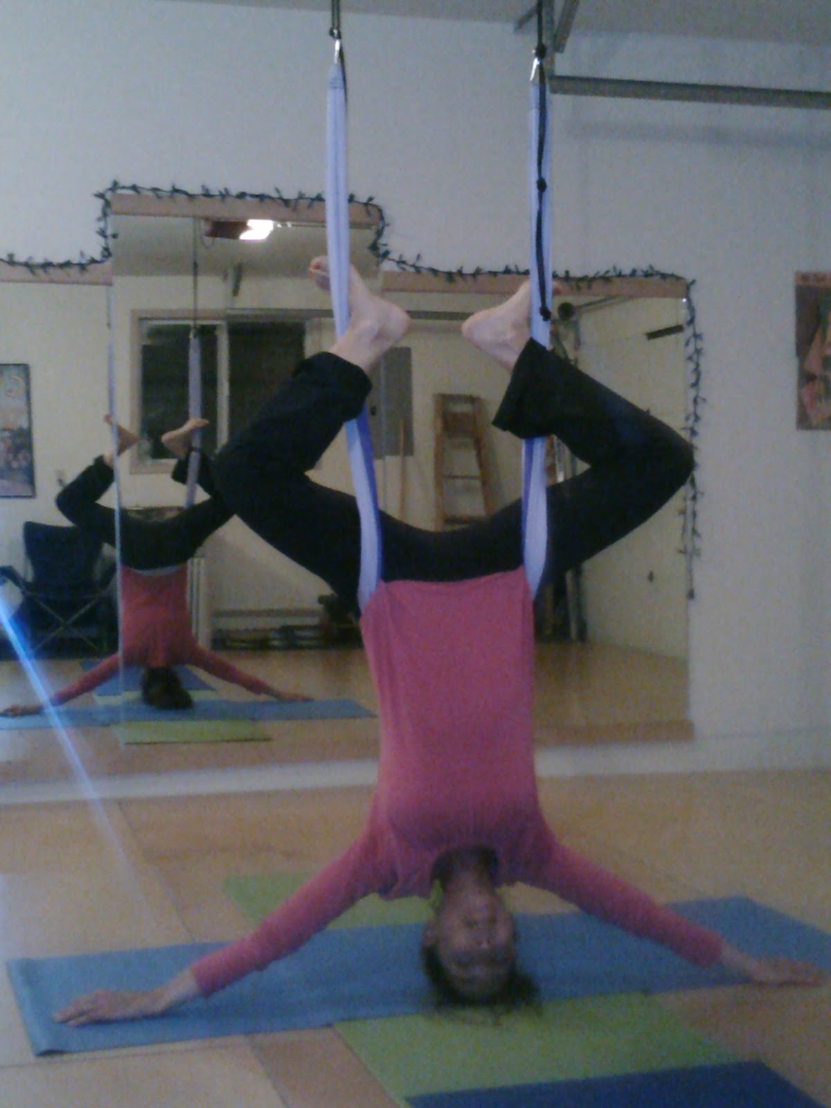 The Fun of Social Dancing: Anti-Gravity Yoga at Mz Jitterbug's Studio