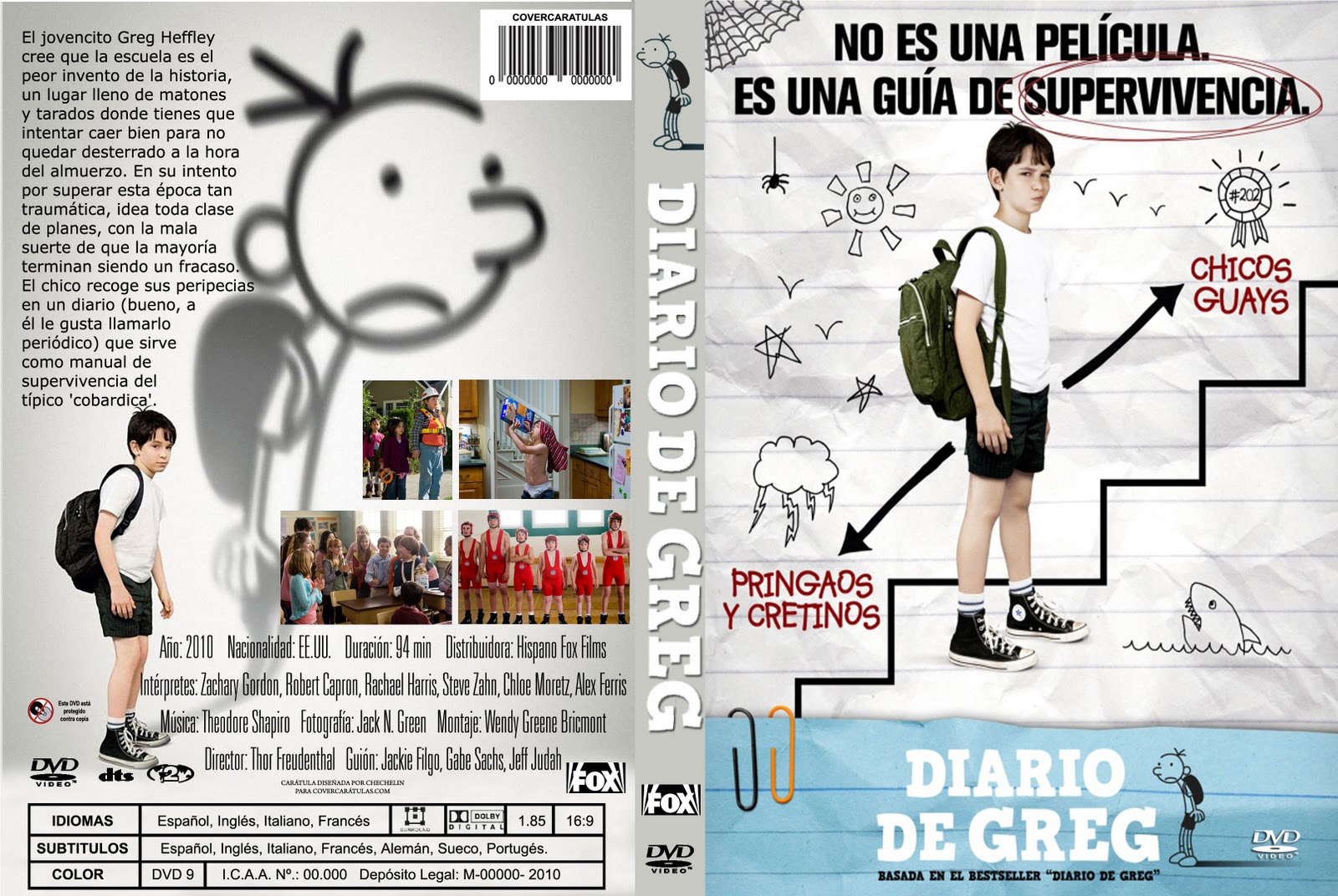 Caratulas de Películas , de Música y de Juegos: Diario de Greg Caratula DVD