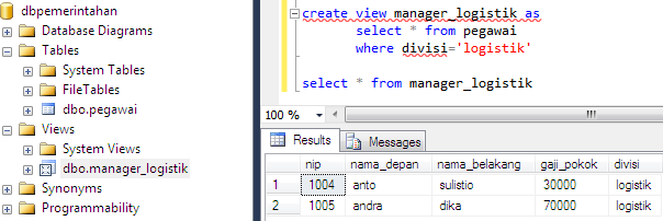 Using View Ms. SQL Server - NYOK NGODING