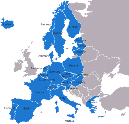 União Europeia, Espaço Schengen e Zona do Euro (ATUALIZADO até 07/2019)