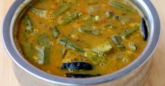 Vendakkai Sambar ~ Full Scoops - A food blog with easy,simple & tasty recipes!
