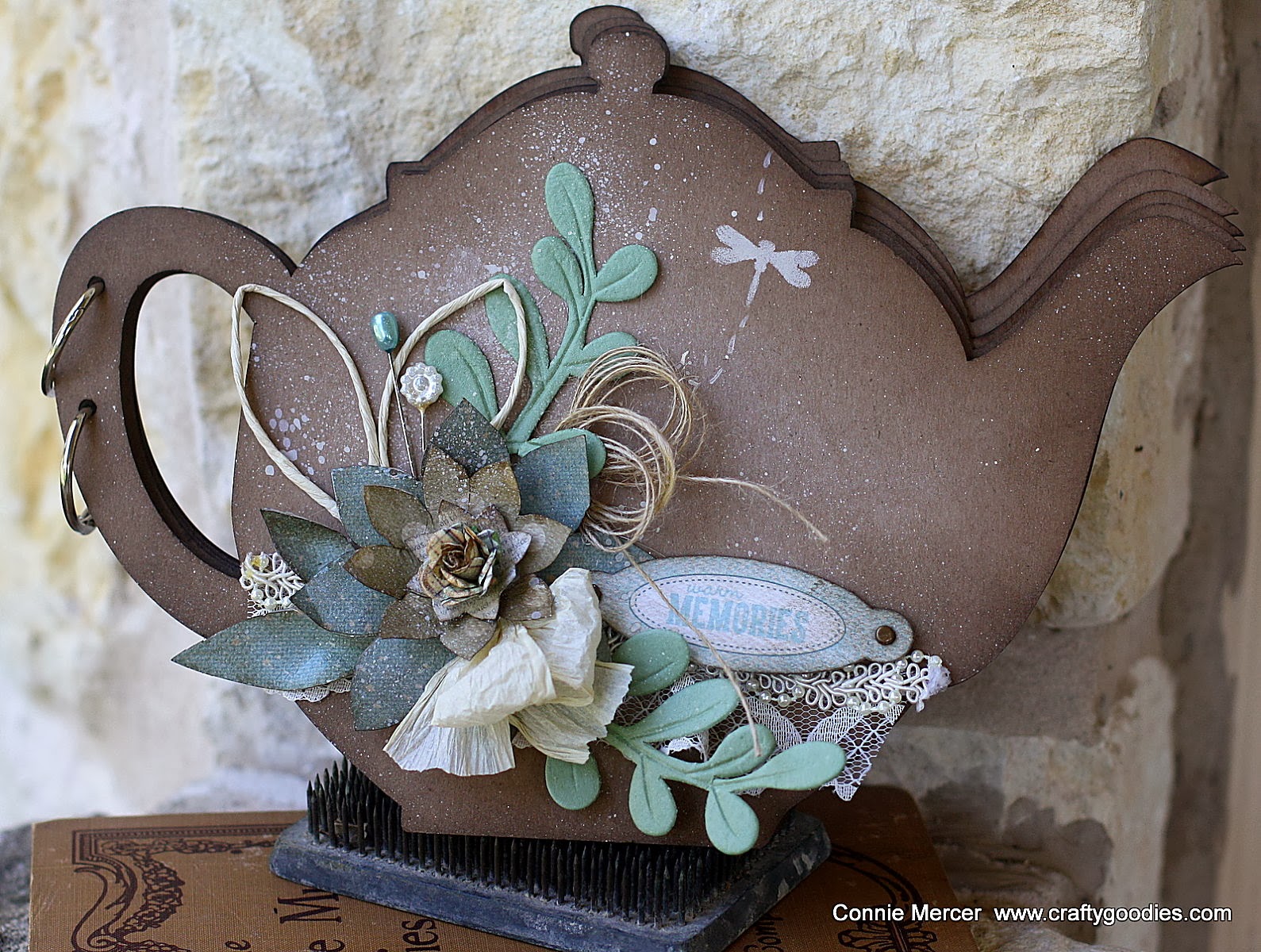 crafty goodies: Teapot Album with Clear Scraps~