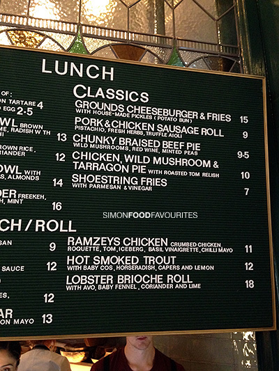 Simon Food Favourites: The Grounds of the City, CBD Sydney (1 June 2017)