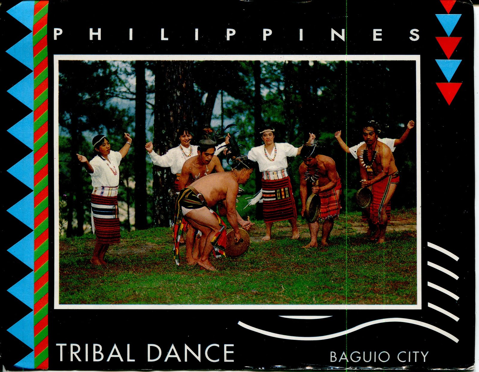collect ROC: Philippines Postcard: Tribal Dance, Baguio City, 1997