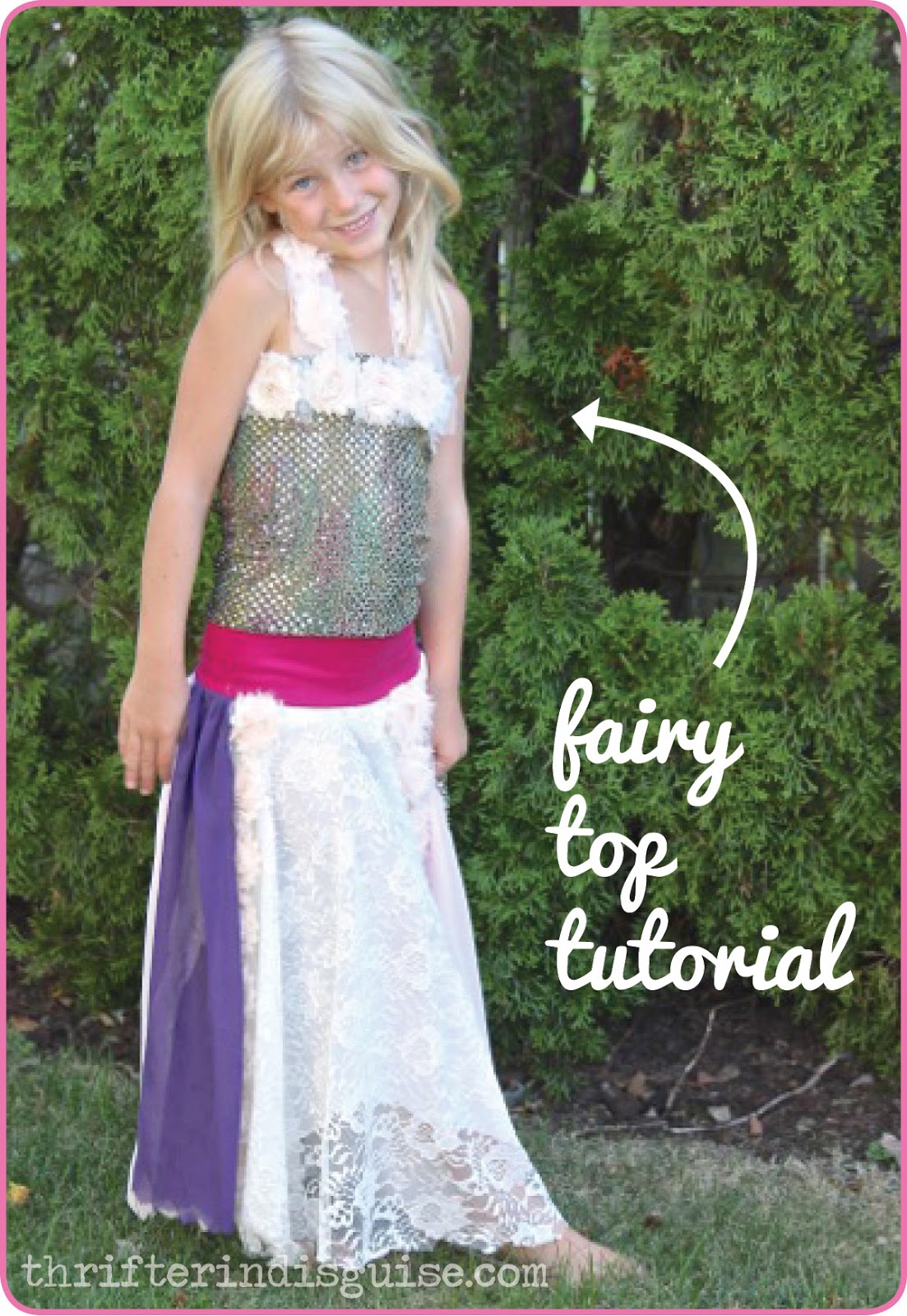 A Thrifter in Disguise: DIY Fairy Costume {Part 2: Shimmery Top}