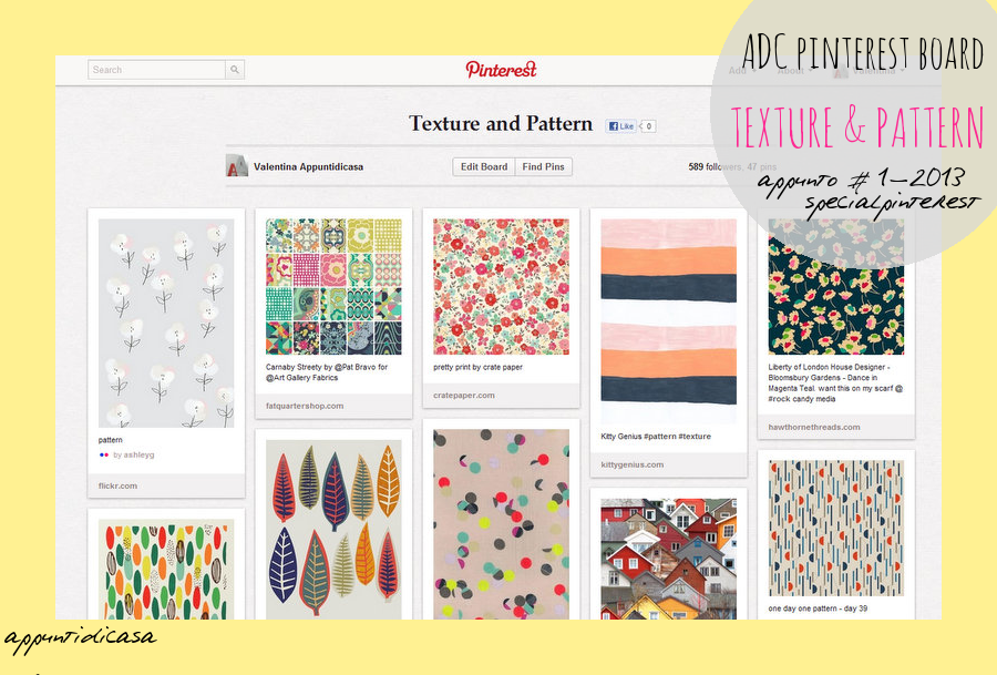 Appunti di casa: appunto #1/2013 {special Pinterest}: pattern