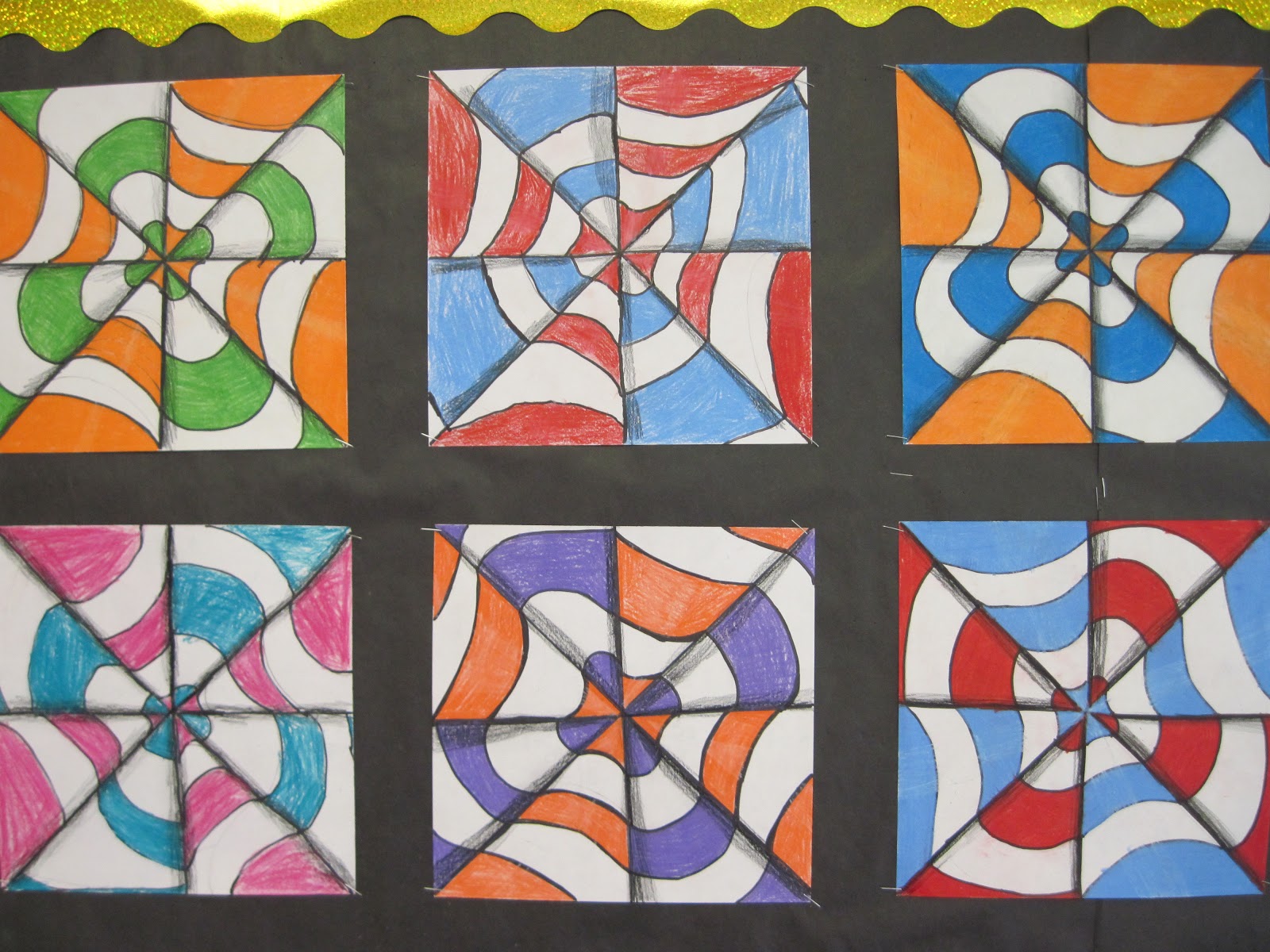 Tesago Art at Shenendehowa C.S.D.: 4th grade Op Art Designs