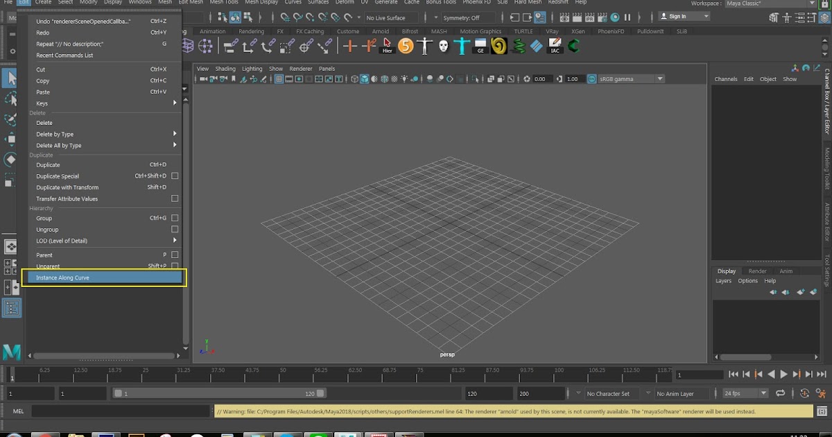 MAYA INSTANCE ALONG CURVE外掛