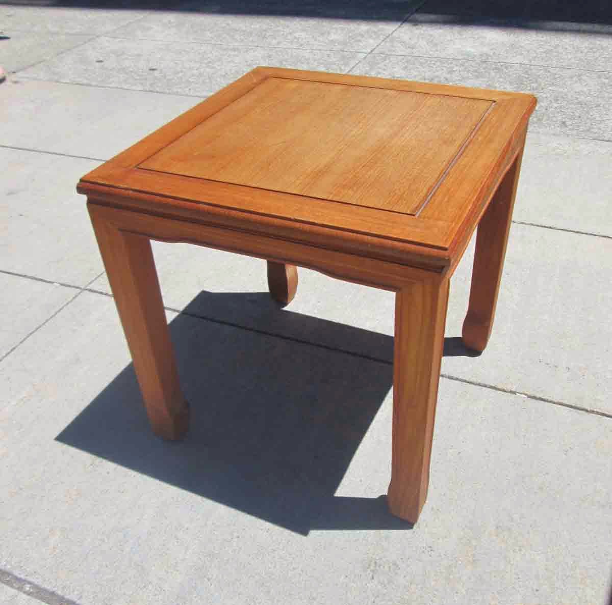 UHURU FURNITURE & COLLECTIBLES: SOLD Teak Finish Asian Style End Table ...