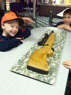 Jessica's Sweets and More: Rifle Gun Cake
