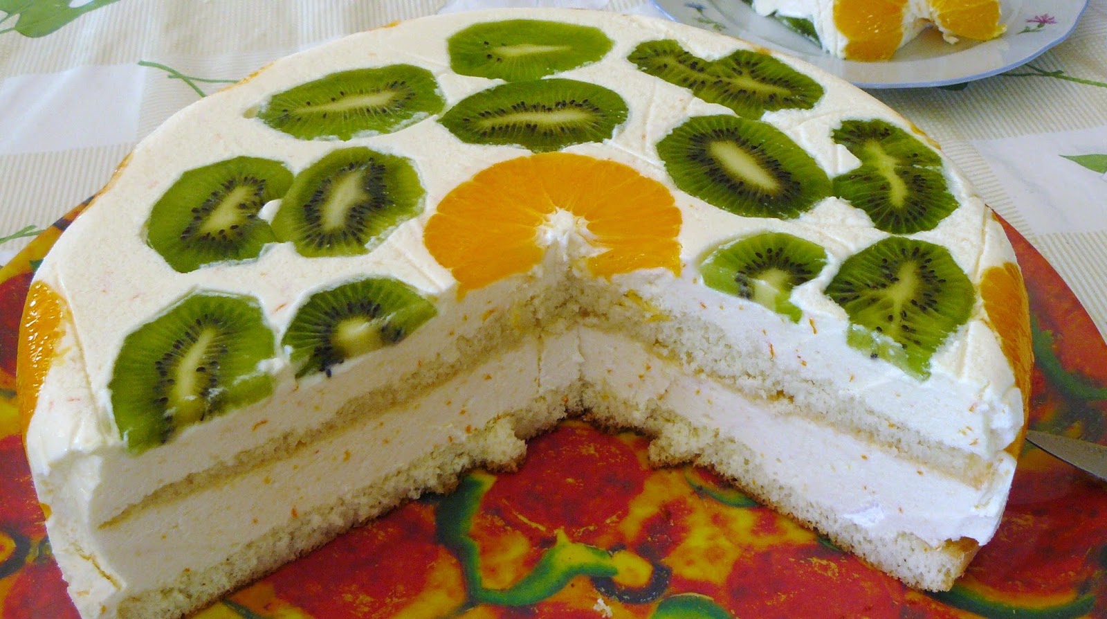 home made easy cakes: Diplomat cake with fruits