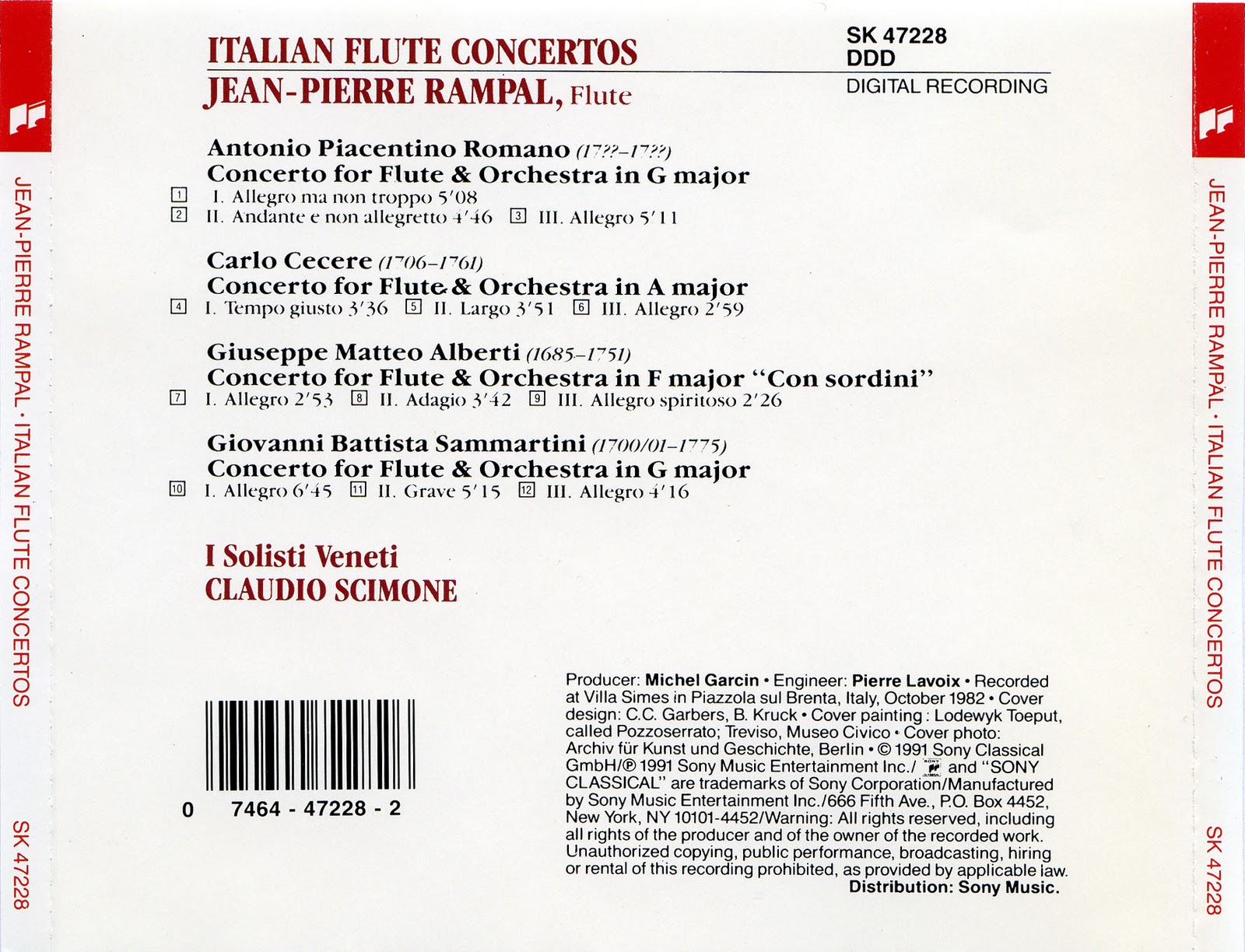 Italian Flute Concertos - J. P. Rampal ~ The Flute Corner