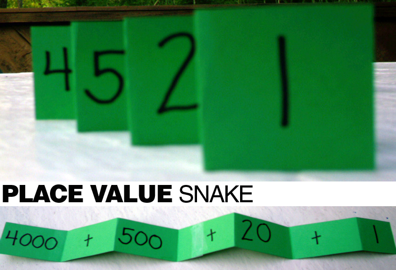 E is for Explore!: Place Value Snake