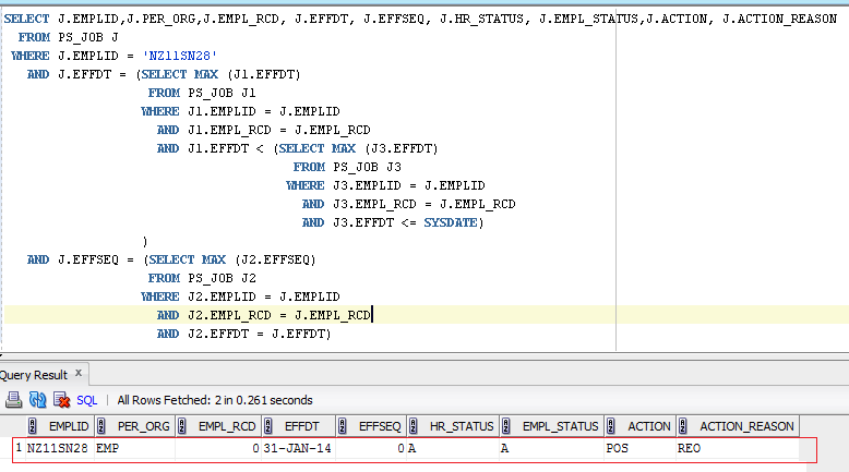 HCM Simplified: SQL Query for Max Effective MAX (EFFDT) dated row from ...