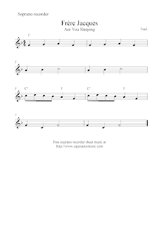 Easy Sheet Music For Beginners: Frère Jacques (Are You Sleeping) free ...