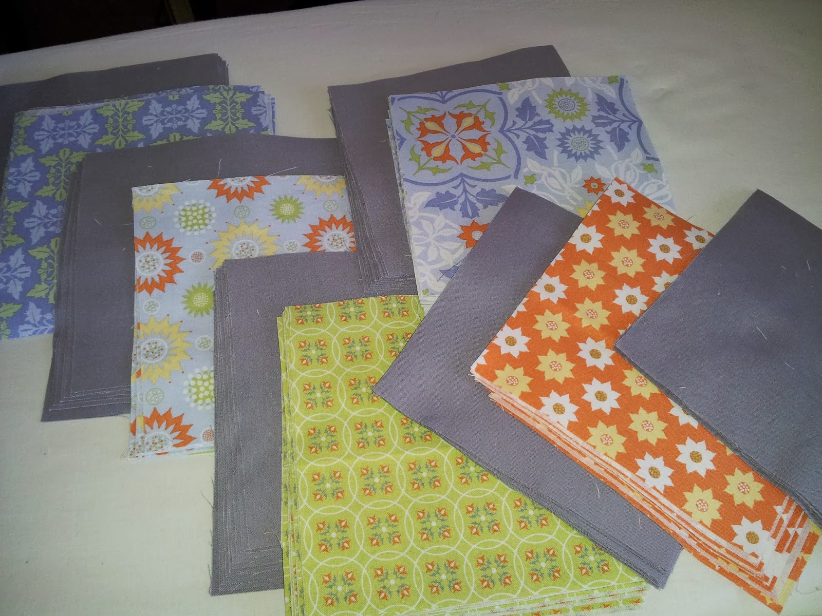 Robin's Quilting Room: HST Chevron: New project from stash fabric