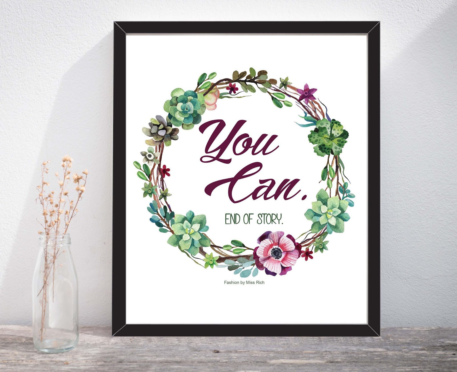 Free Printable: YOU CAN - Miss Rich
