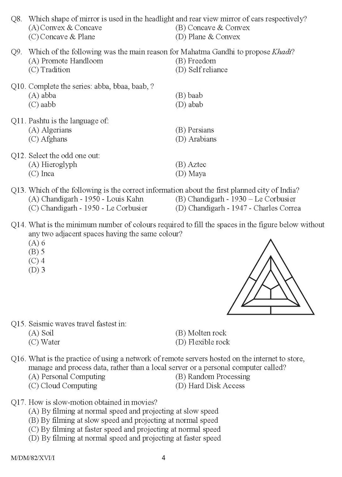 NID M.Des Sample Test Paper
