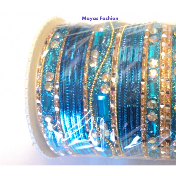 Zireku: Colourful Indian Blue Bangles