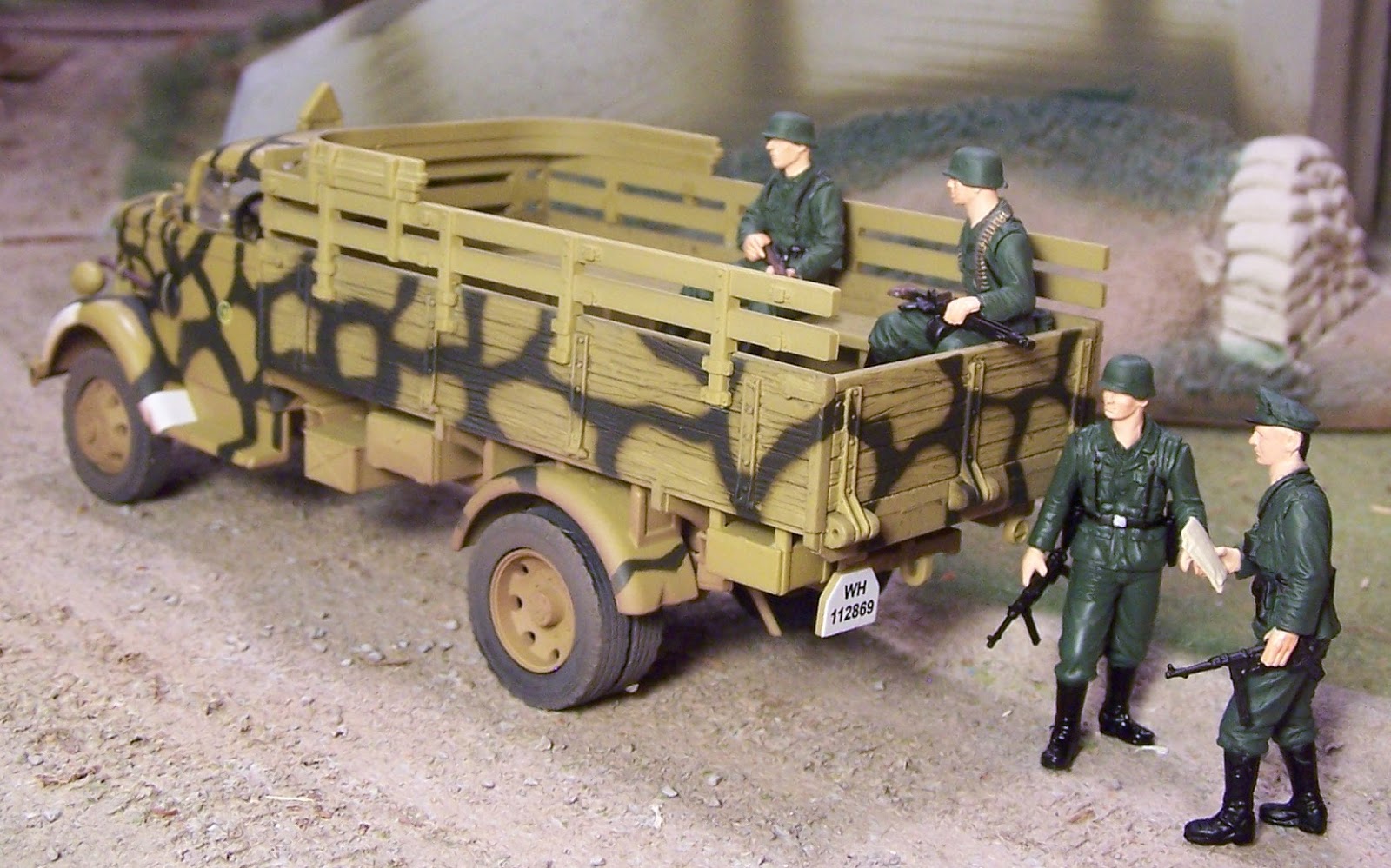 WWII Plastic Toy Soldiers: German Cargo Trucks