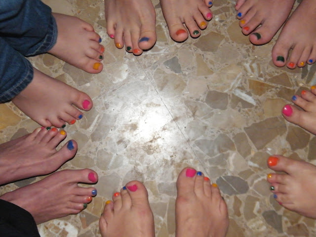 Being Here: Our rainbow toes