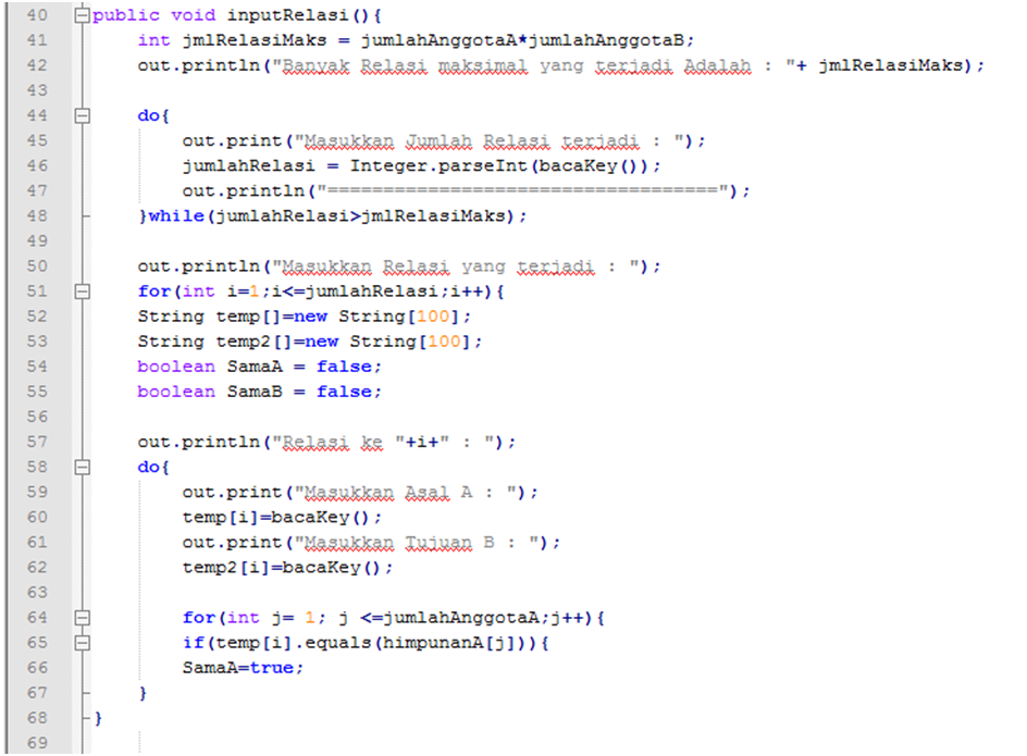 Nemure no King: Program Relasi dengan Java