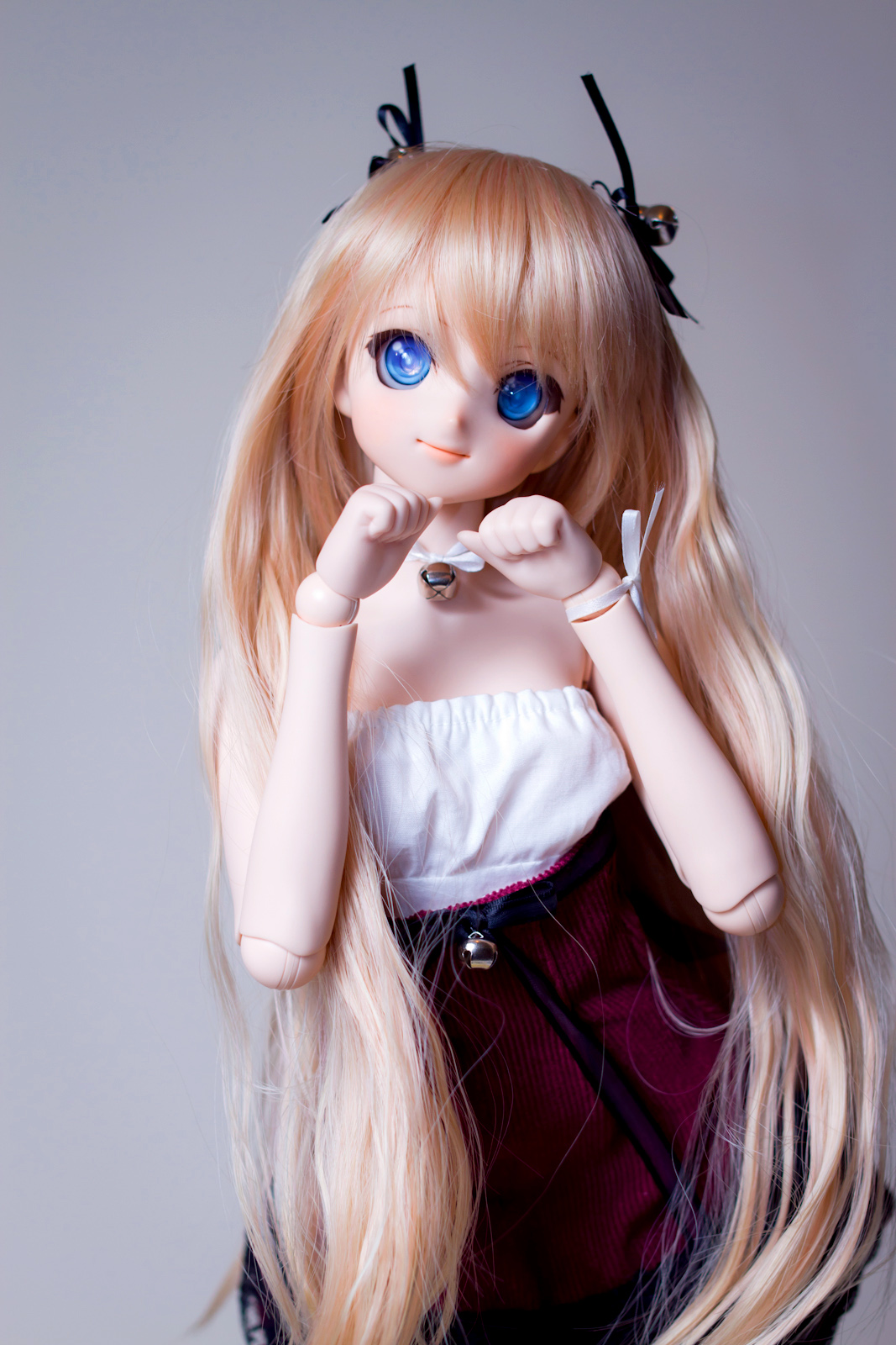 Sewing for DD : Red corduroy dress – Jadepixel Doll Lab