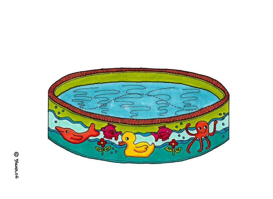 Karen`s Paper Dolls: Swimming Pool to Print in Colours. Svømmepøl til ...