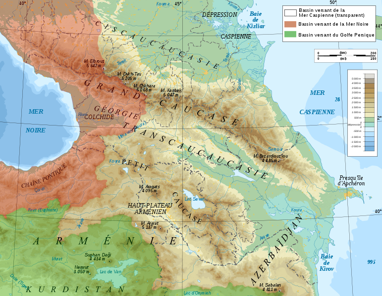 MONTAÑAS DE GEORGIA.: La Cordillera del Cáucaso.