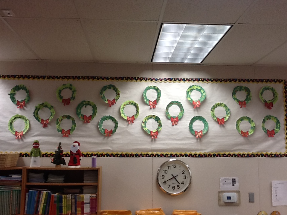 Mrs. Navarre’s Teaching Blog: Christmas Wreath Art Project