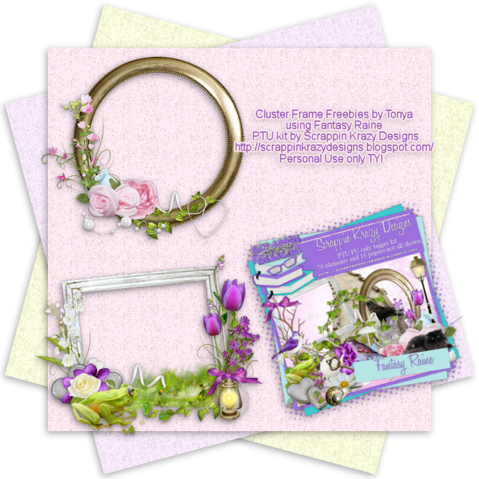 Tonya's Temptations: • CT Tags and 2 Cluster Frame Freebies ~ Fantasty ...