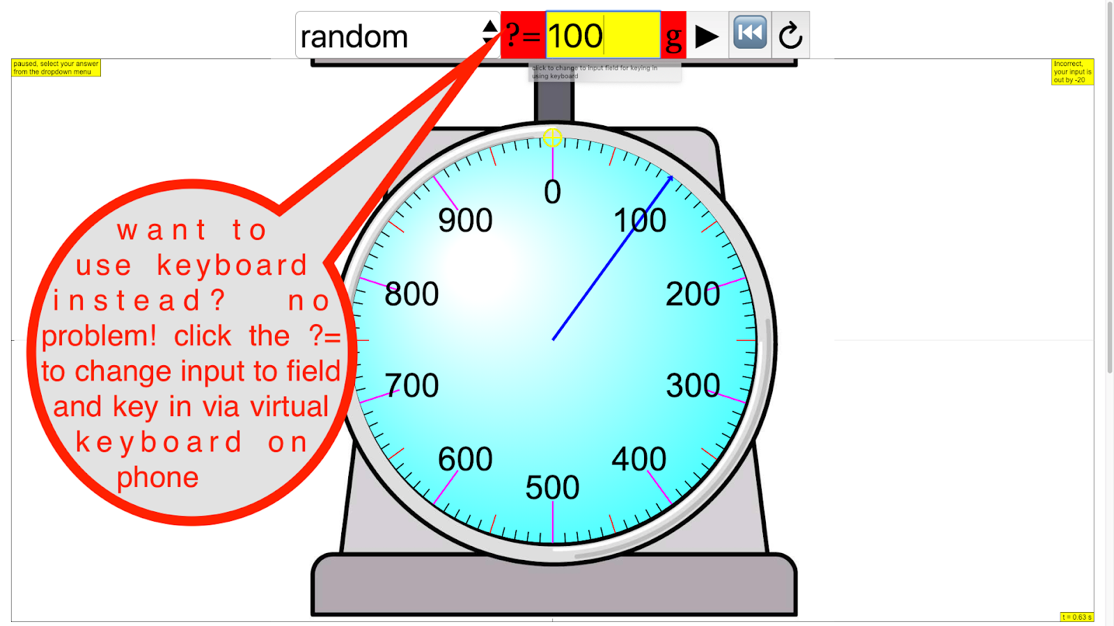 Mass Or Weighing Scale Model Javascript Simulation Applet Html5 Open Educational Resources