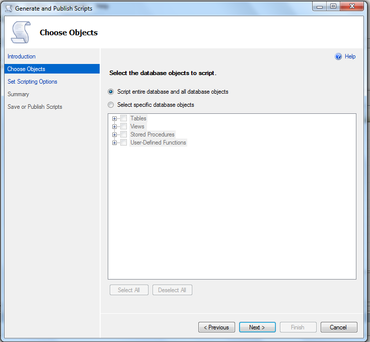 How To Create Sql Server Database Script And Create Database From That Script ~ Aspnetcnet